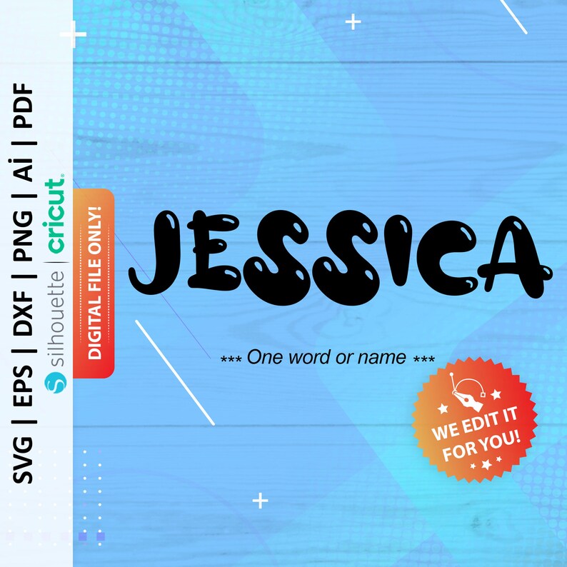 Custom Name Svg File Custom Name Svg Custom Name - Etsy