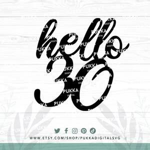 Hello 30 Cake Topper Svg, Hello Thirty Svg, 30th Birthday Cake Topper ...