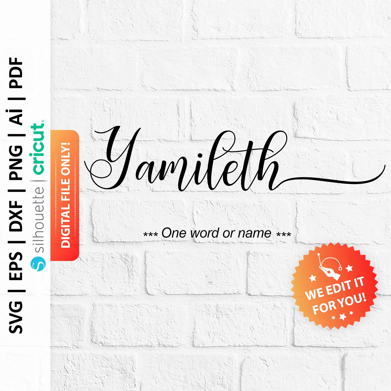 Custom Name Svg File Custom Name Svg Custom Name - Etsy