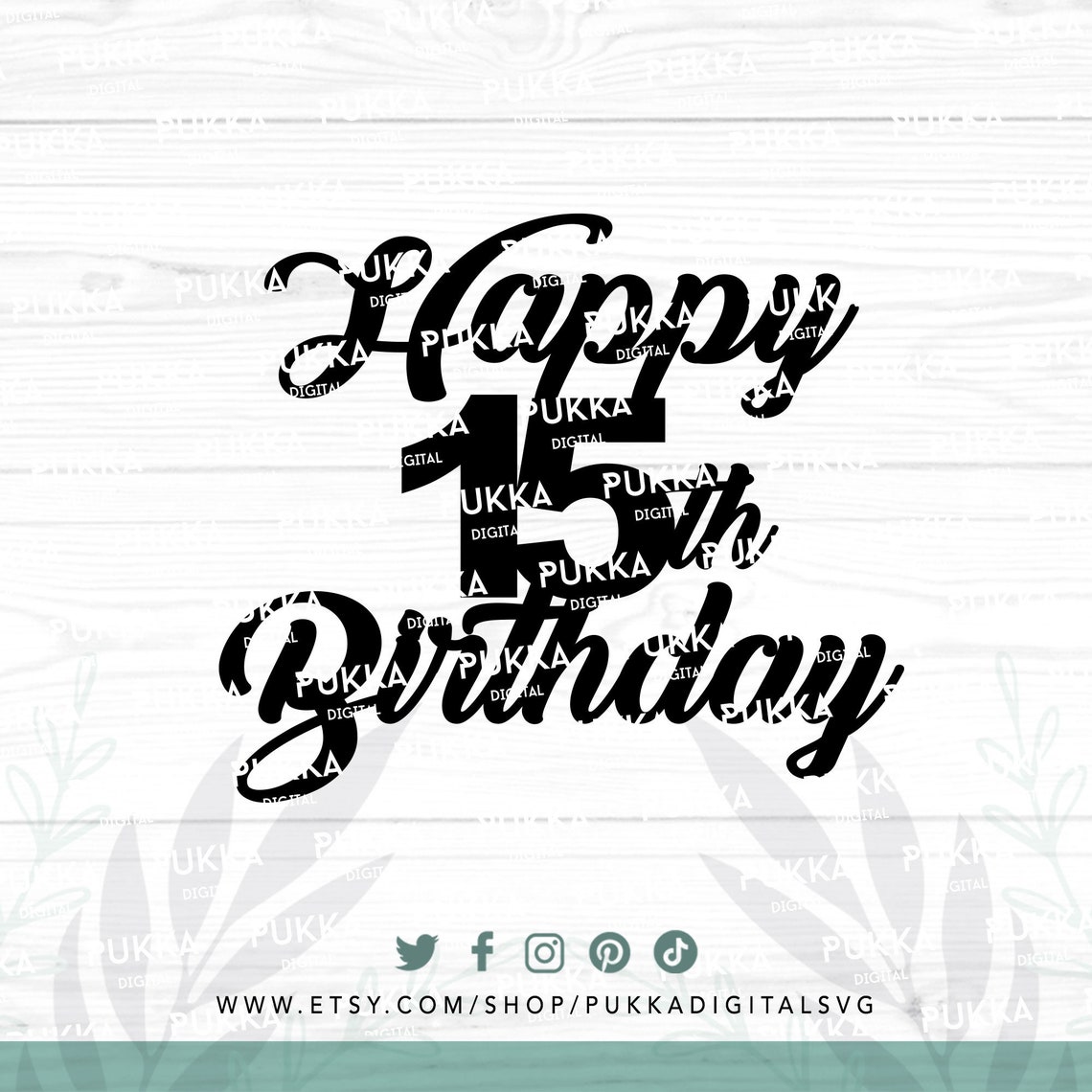 Happy 15th Birthday Cake Topper Svg Quinceanera Cake Topper - Etsy