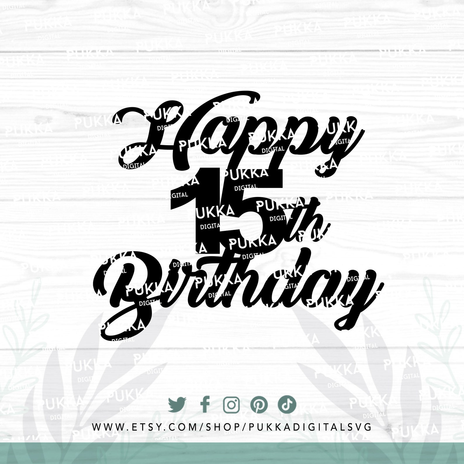 Happy 15th Birthday Cake Topper Svg Quinceanera Cake Topper - Etsy