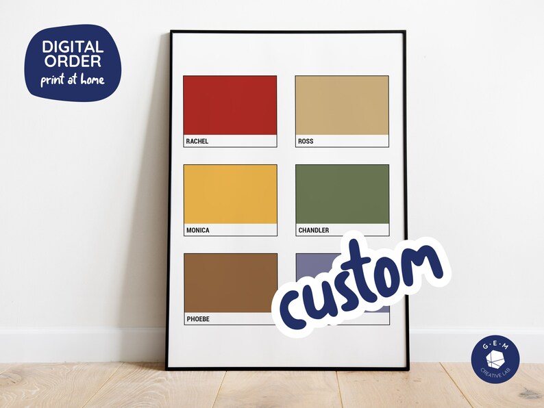 Custom Pantone Style Printable Poster Digital Download - Etsy