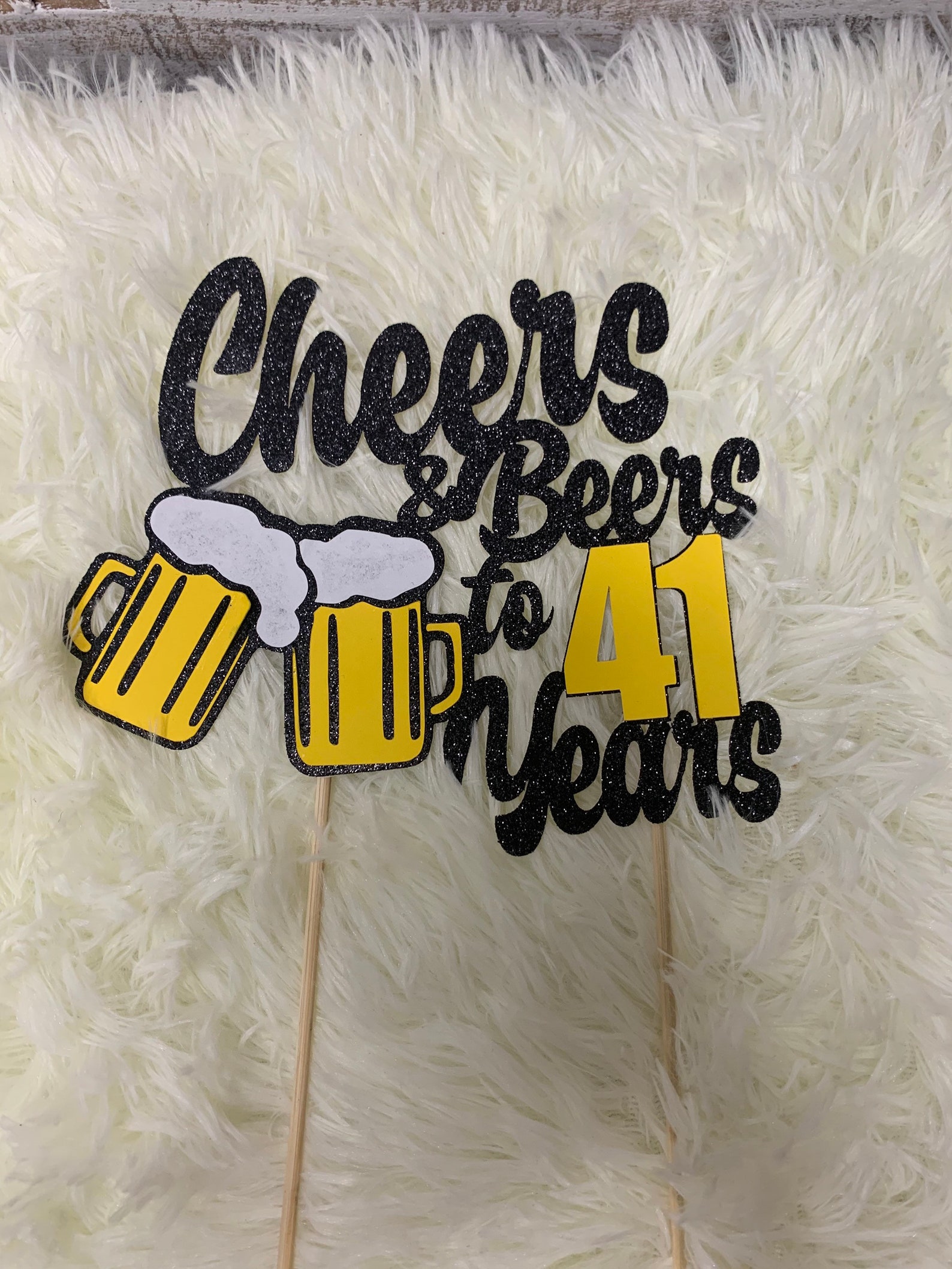 Cheers & Beers Cake Topper Any Age Cake Topper Beer Cake | Etsy