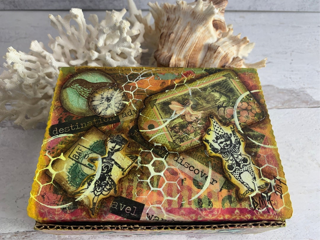 MIXED MEDIA BOX Gift Box Storage Sku MMB101 - Etsy