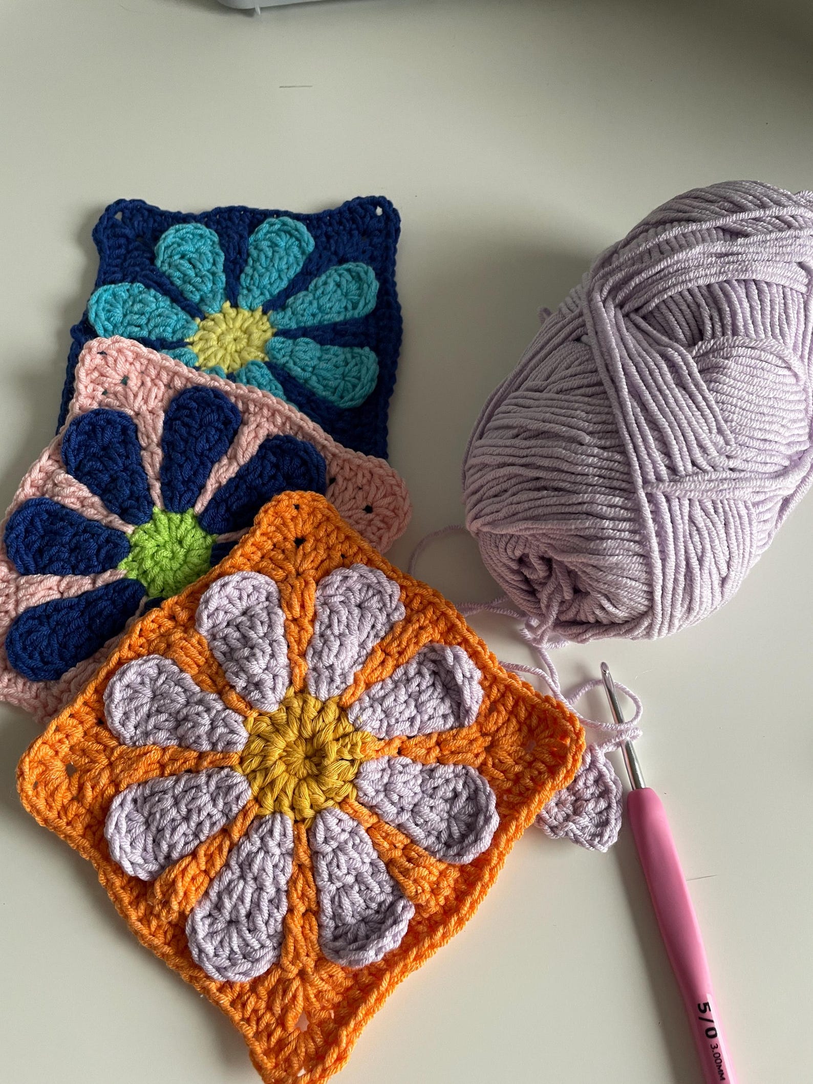 Crochet Retro Daisy Granny Square Pattern: (digital Download) - Etsy
