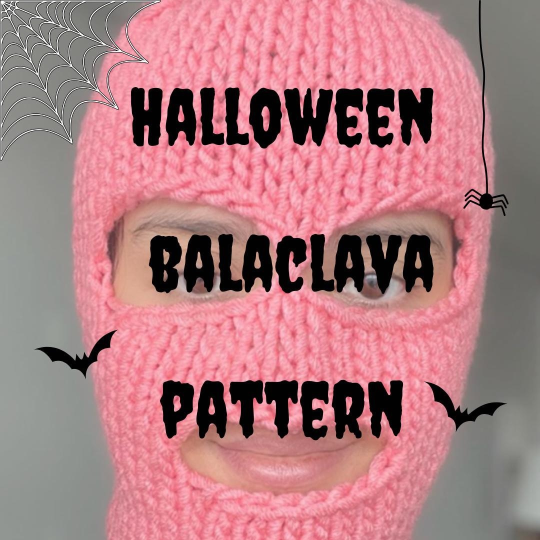 Halloween Knit Balaclava Mask Pattern: Spooky Three-hole Design (PDF ...