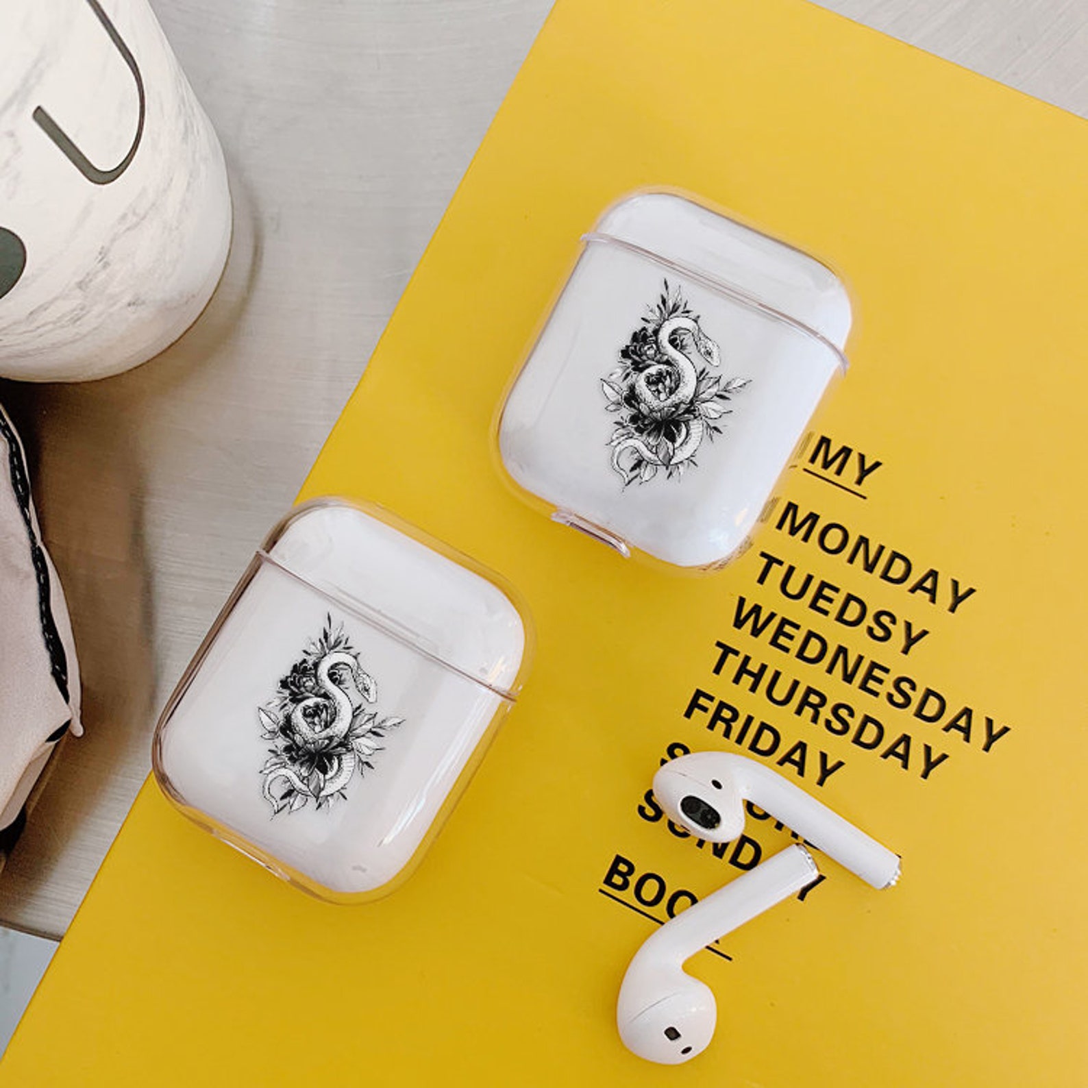 Snake Flower Airpods Pro Cases Clear Airpod 1 2 Pro Case - Etsy