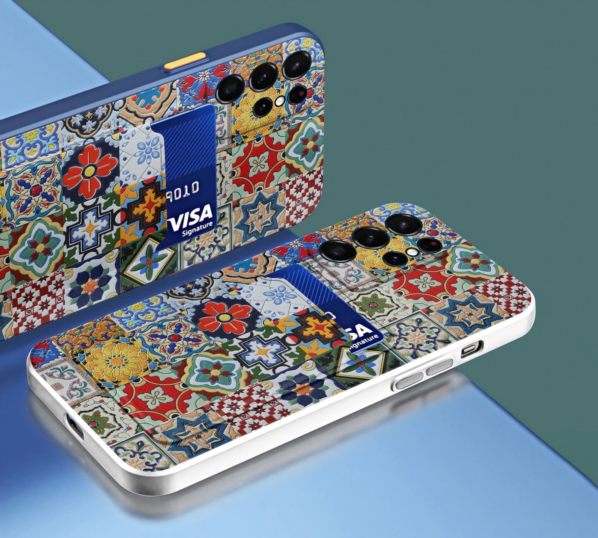 Azulejo Tiles Card Holder Case for Samsung S22 5g S20 FE - Etsy Canada