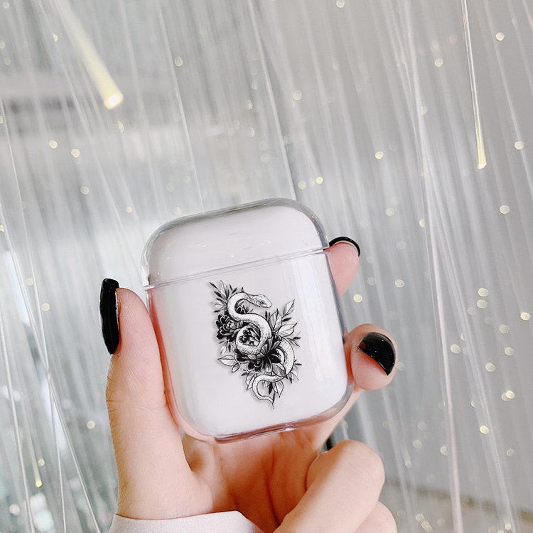Snake Flower Airpods Pro Cases Clear AirPod 1 2 Pro Case AirPod Case ...