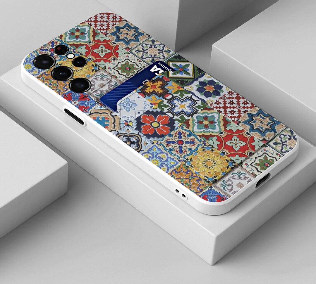 Azulejo Tiles Card Holder Case for Samsung S23 S22 5g S20 FE - Etsy Norway