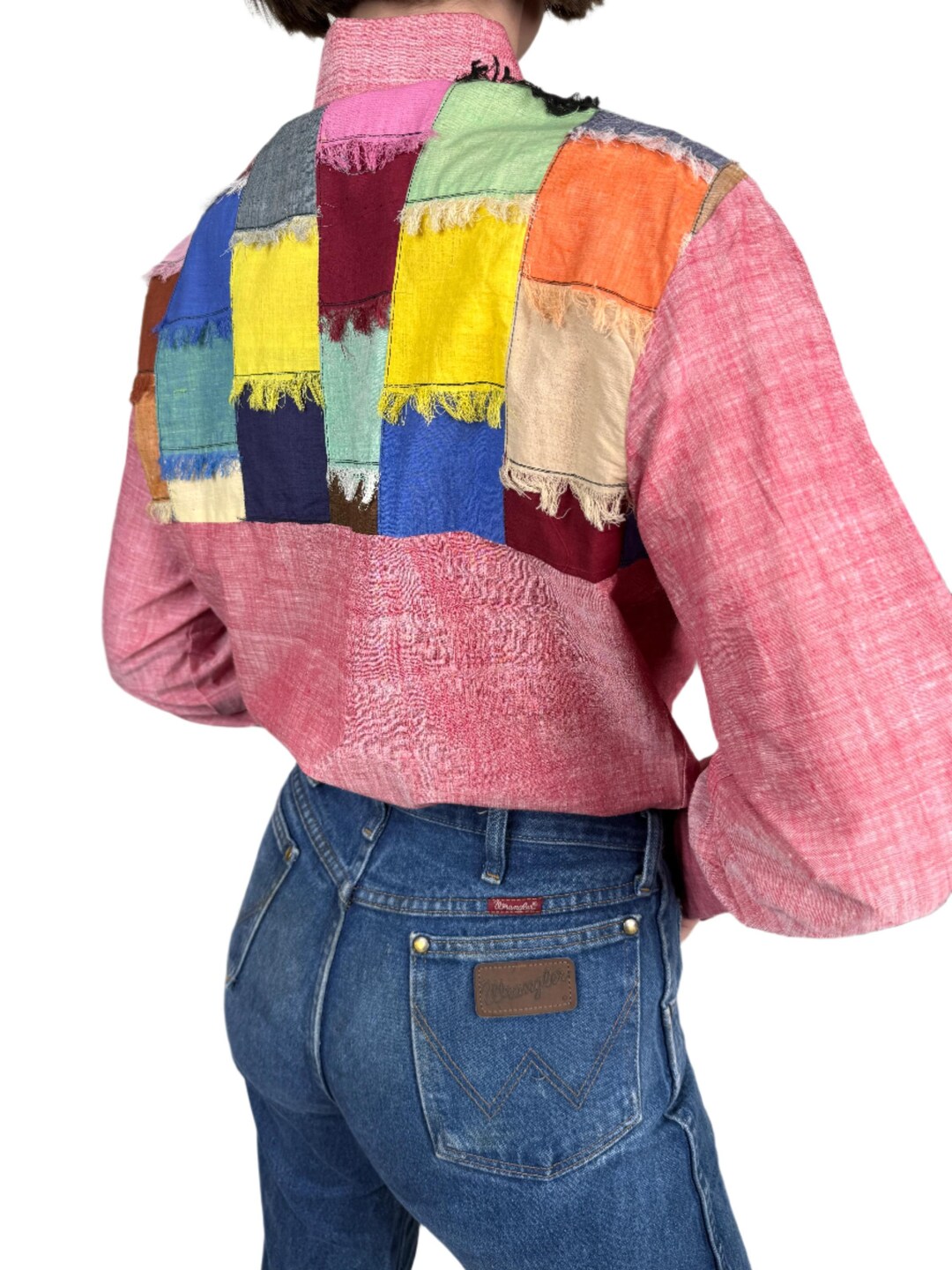 Lew Magram, Red Butterfly Coillar Shirt 1970s - Etsy