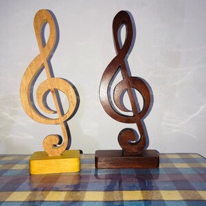 Wooden Handmade Music Notes, Piano Teacher's Gift, G Clef for Music ...