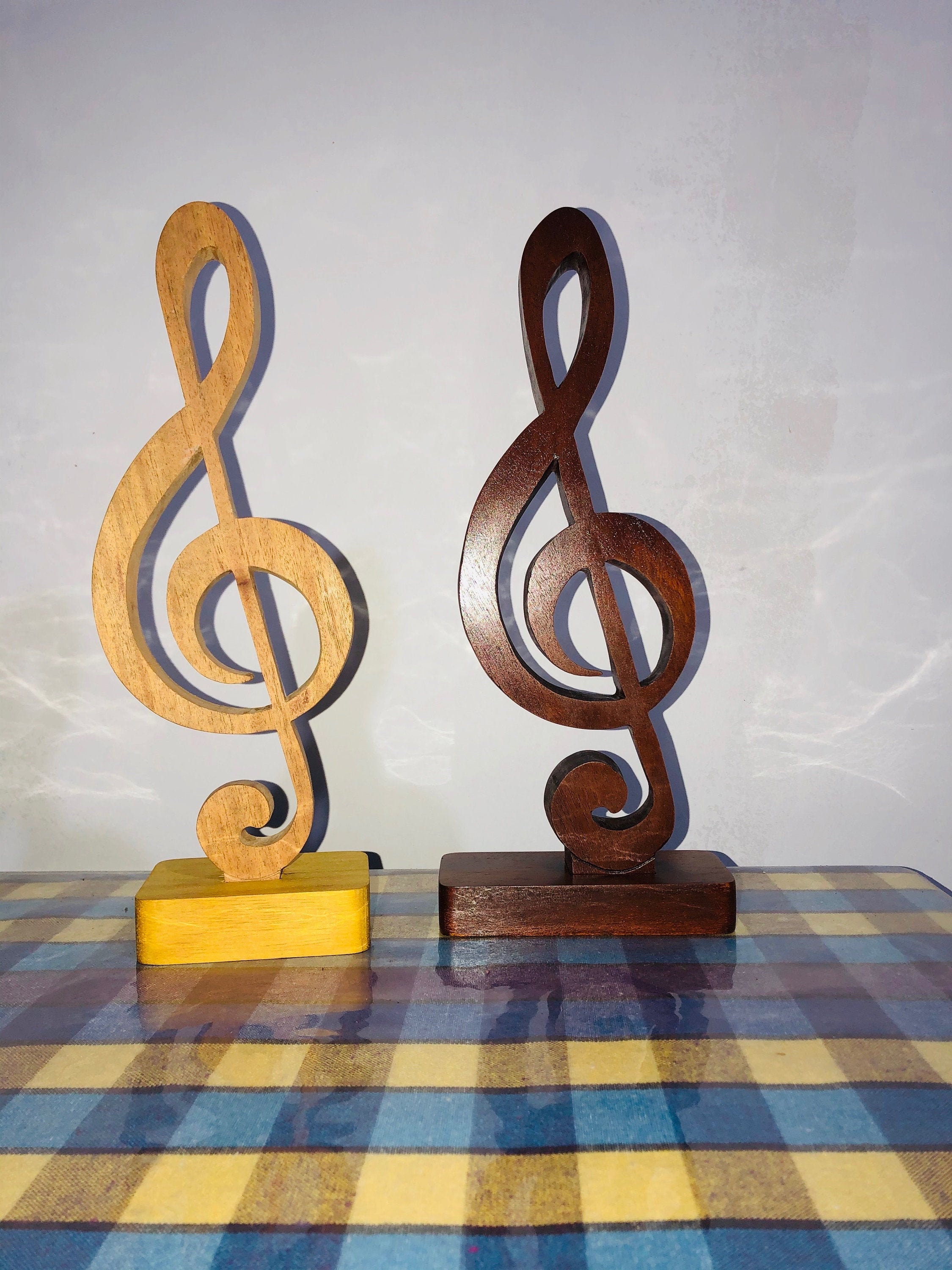 Wooden Handmade Music Notes, Piano Teacher's Gift, G Clef for Music ...