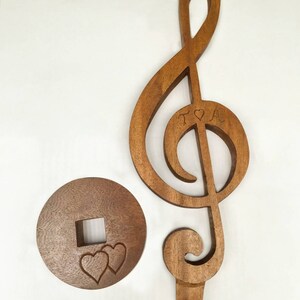 Wooden Handmade Music Notes, Piano Teacher's Gift, G Clef for Music ...