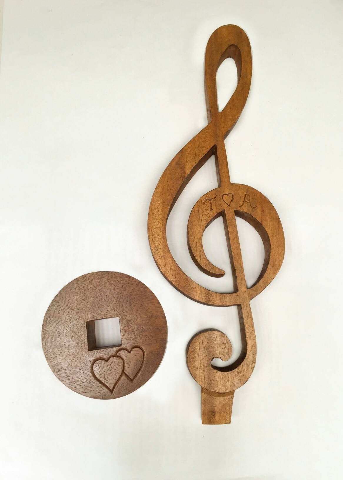 Wooden Handmade Music Notes, Piano Teacher's Gift, G Clef for Music ...