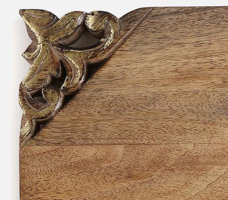 Hand Carved Golden Border Chopping Board - Etsy