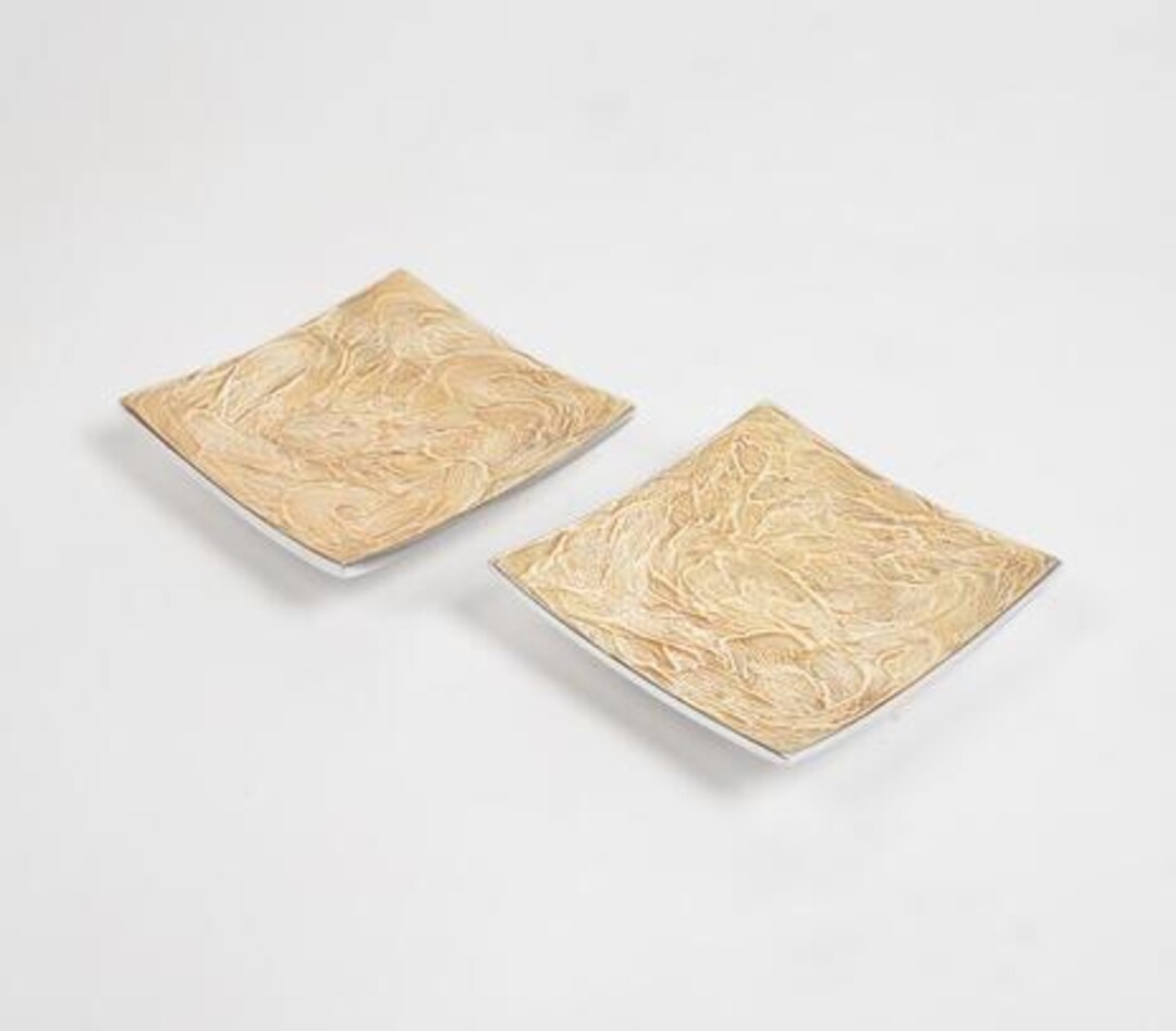 Textured Aluminium Pizza Slice Square Plate (set of 2) - Etsy