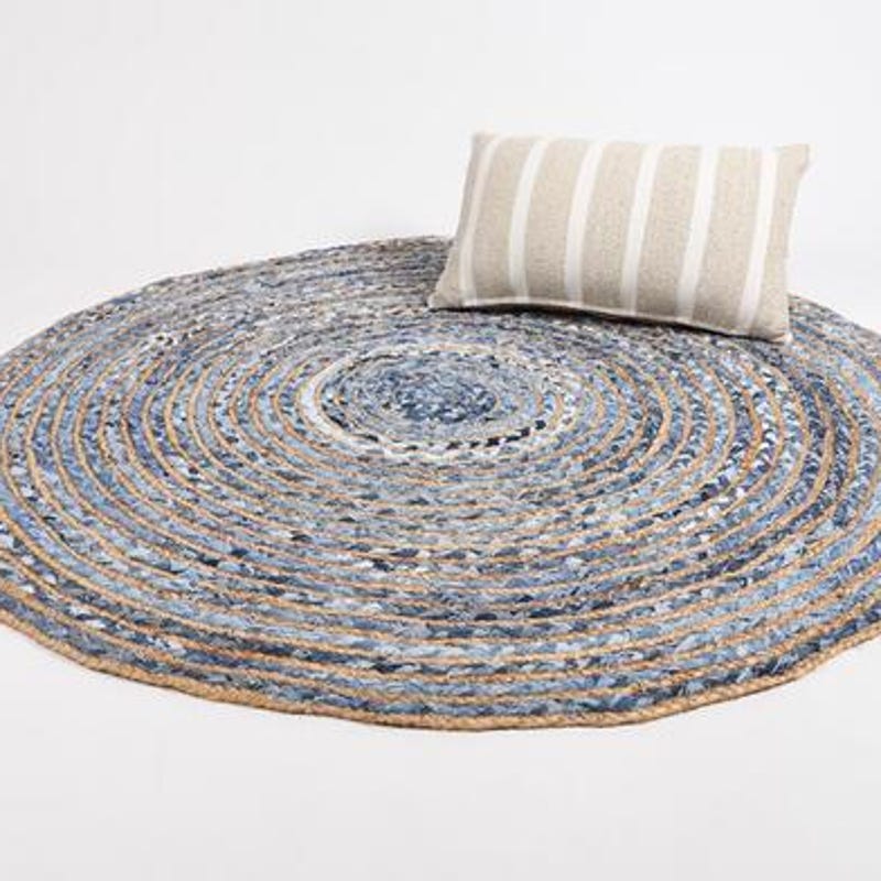 Denim Braided Rug - Etsy