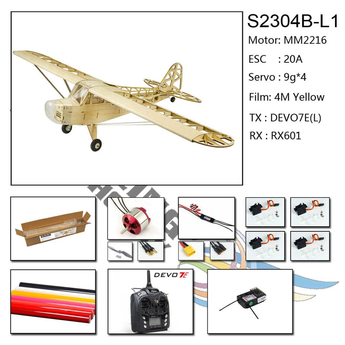 New Piper J3 Cub 1200mm Wingspan Balsa Wood Airplane Models RC - Etsy UK