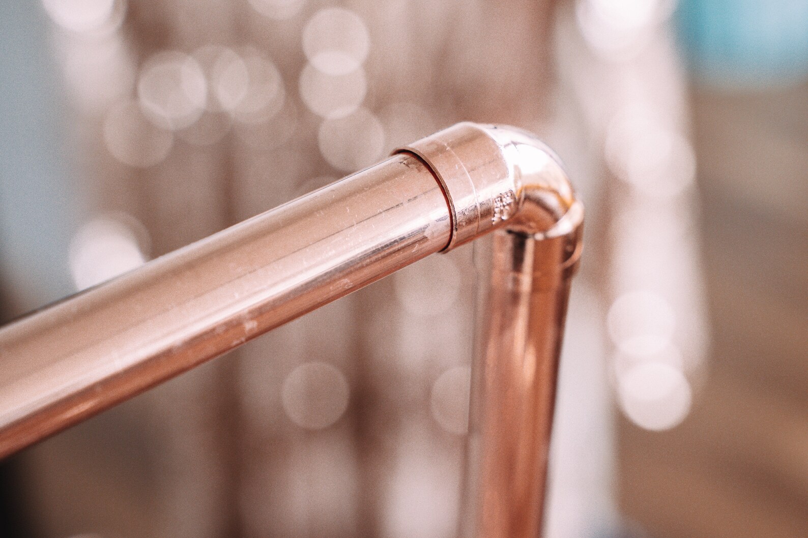 Industrial Minimal Pipe Clothing Rail / Copper Garment Rack / | Etsy