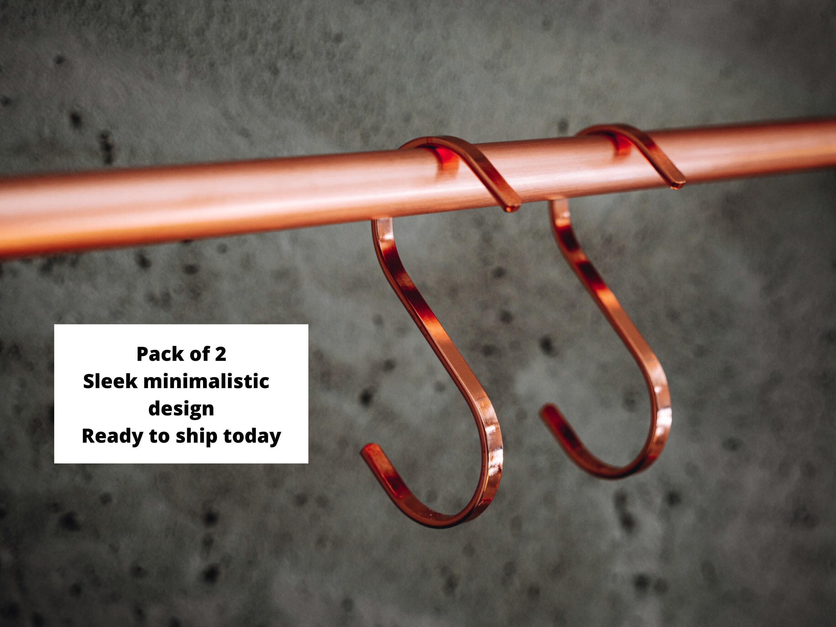 Copper S Hook Large 11 Cm 4.33 / Wedding Sign Hooks / Kitchen Hooks ...