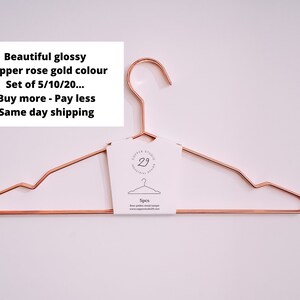 Set of 5 Copper Clothes Hangers Copper Wire Hangers Wire - Etsy