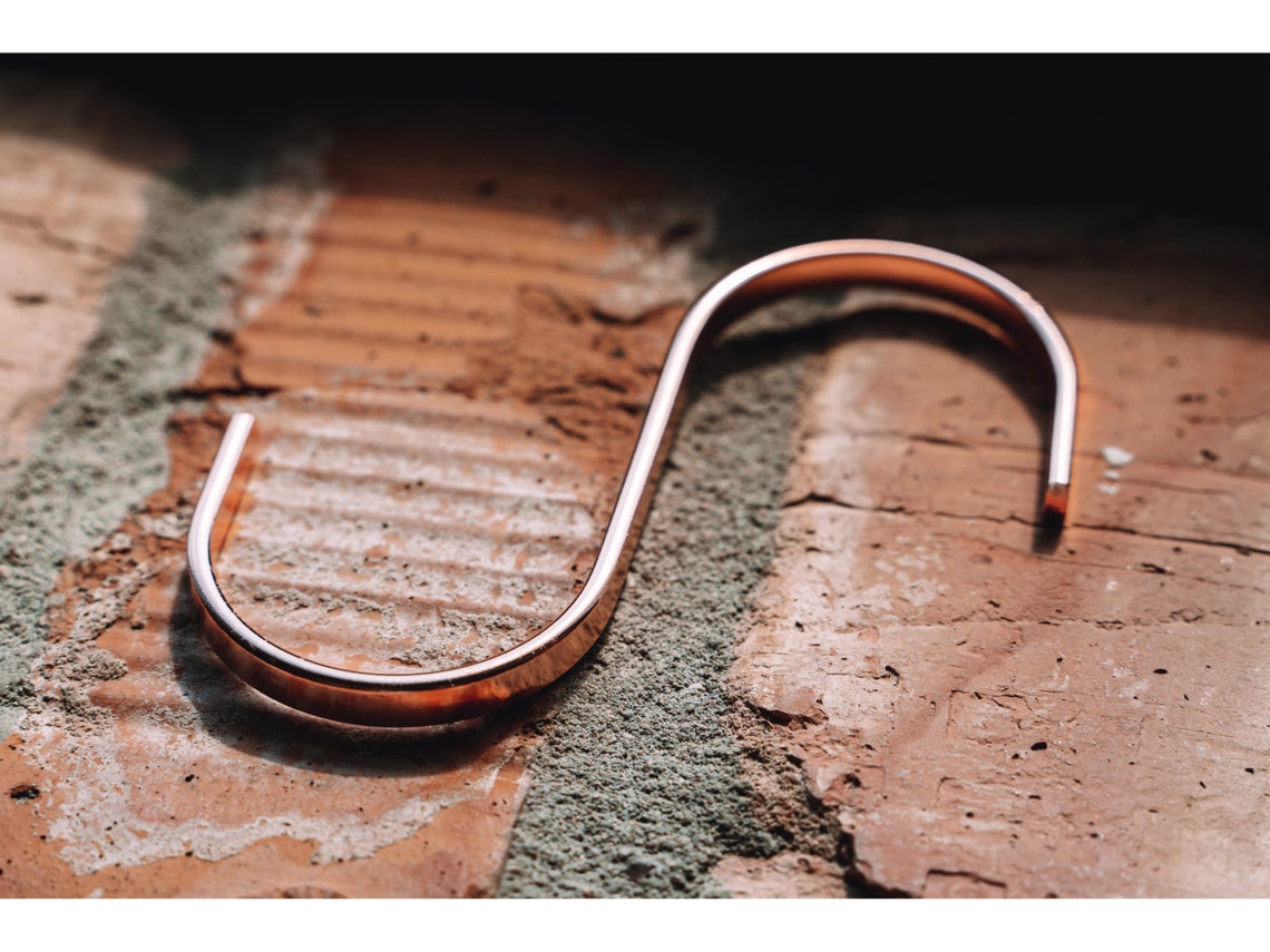 Copper S Hook Large 11 Cm 4.33 / Wedding Sign Hooks / Kitchen Hooks ...