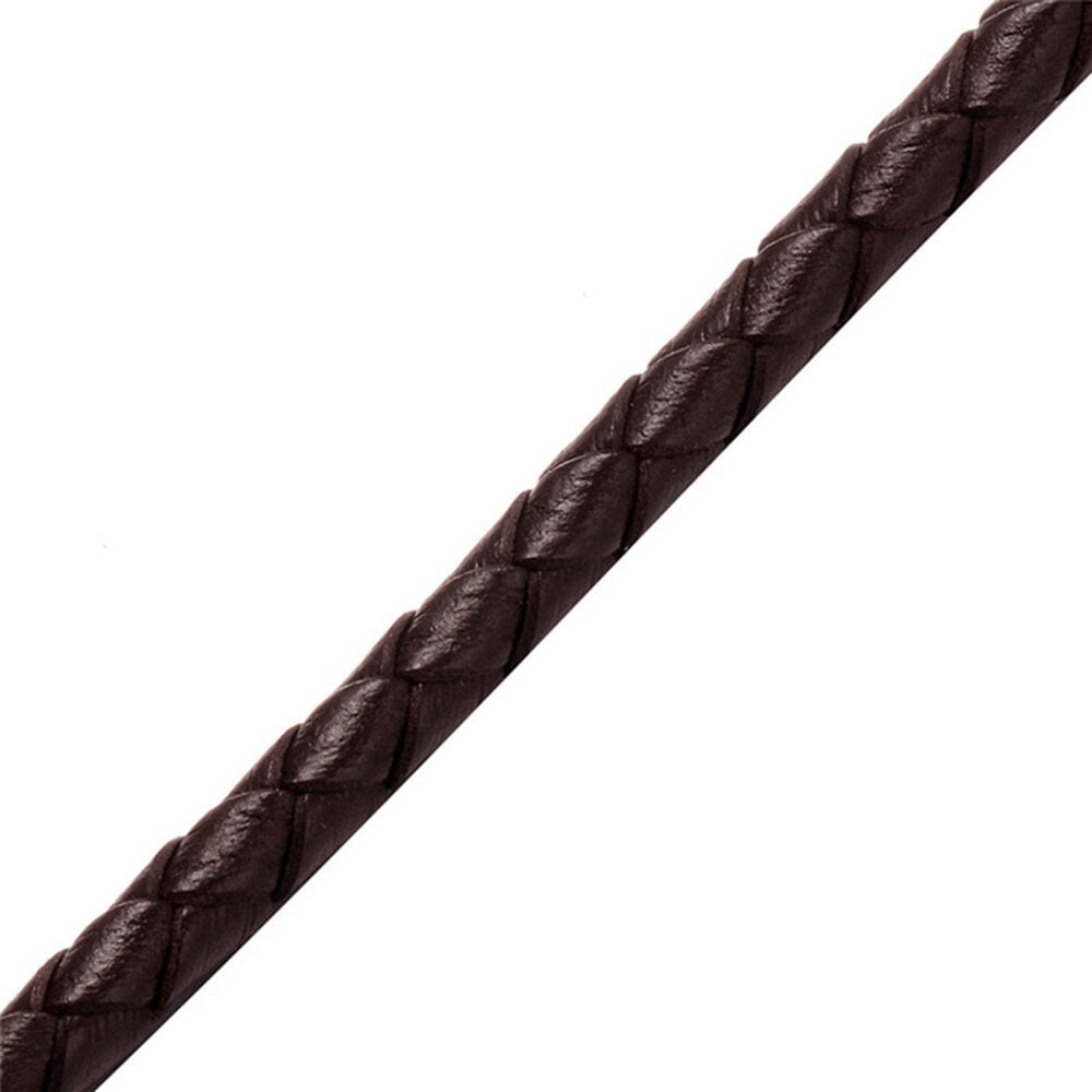 3mm 4mm 5mm Round Genuine Braided Leather Cord String Rope for - Etsy