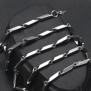 Stainless Steel Finished Chains Necklace 3mm Rhombus Chain With Lobster ...
