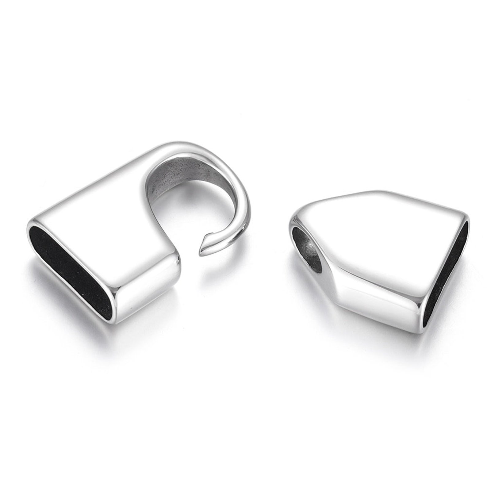 2sets Stainless Steel Hook Clasps Set for 10mm 15mm Flat | Etsy