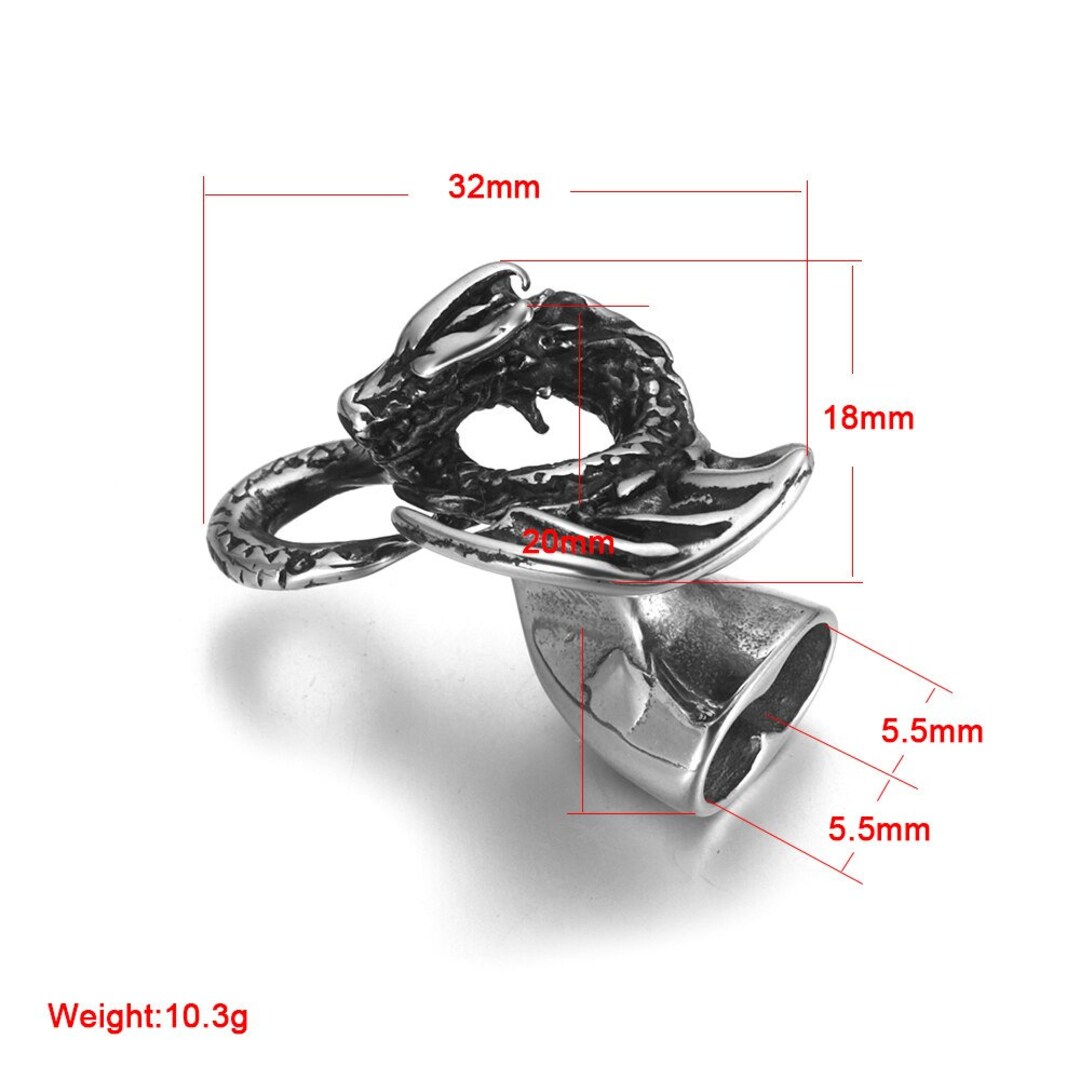 6pieces Stainless Steel Dragon Hook Clasp Connector for 5mm Leather ...