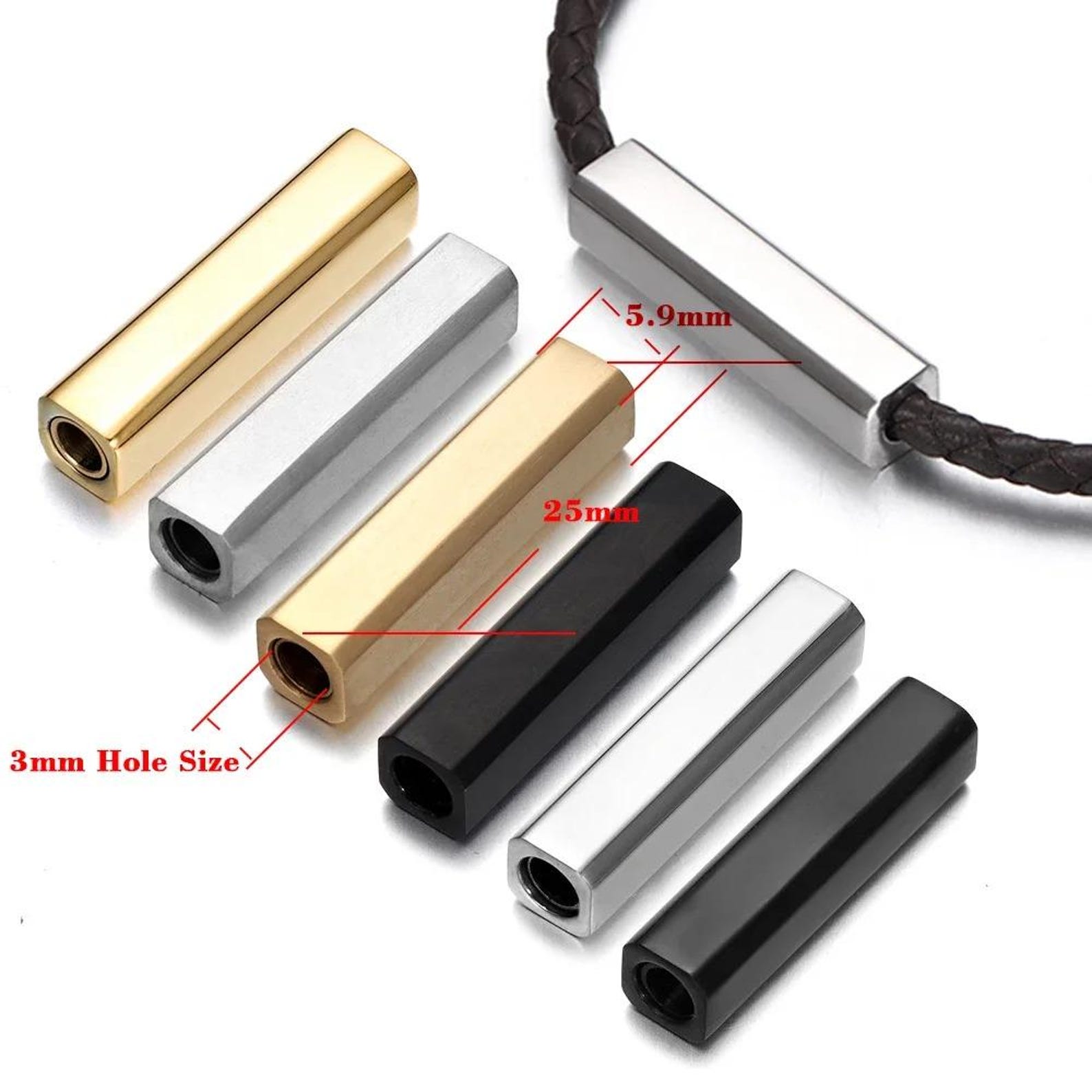 Stainless Steel Magnetic Clasps: 3mm 4mm Leather Cord Bracelet ...