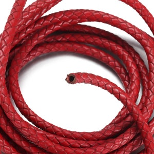 3mm 4mm 5mm Round Genuine Braided Leather Cord String Rope for Women ...