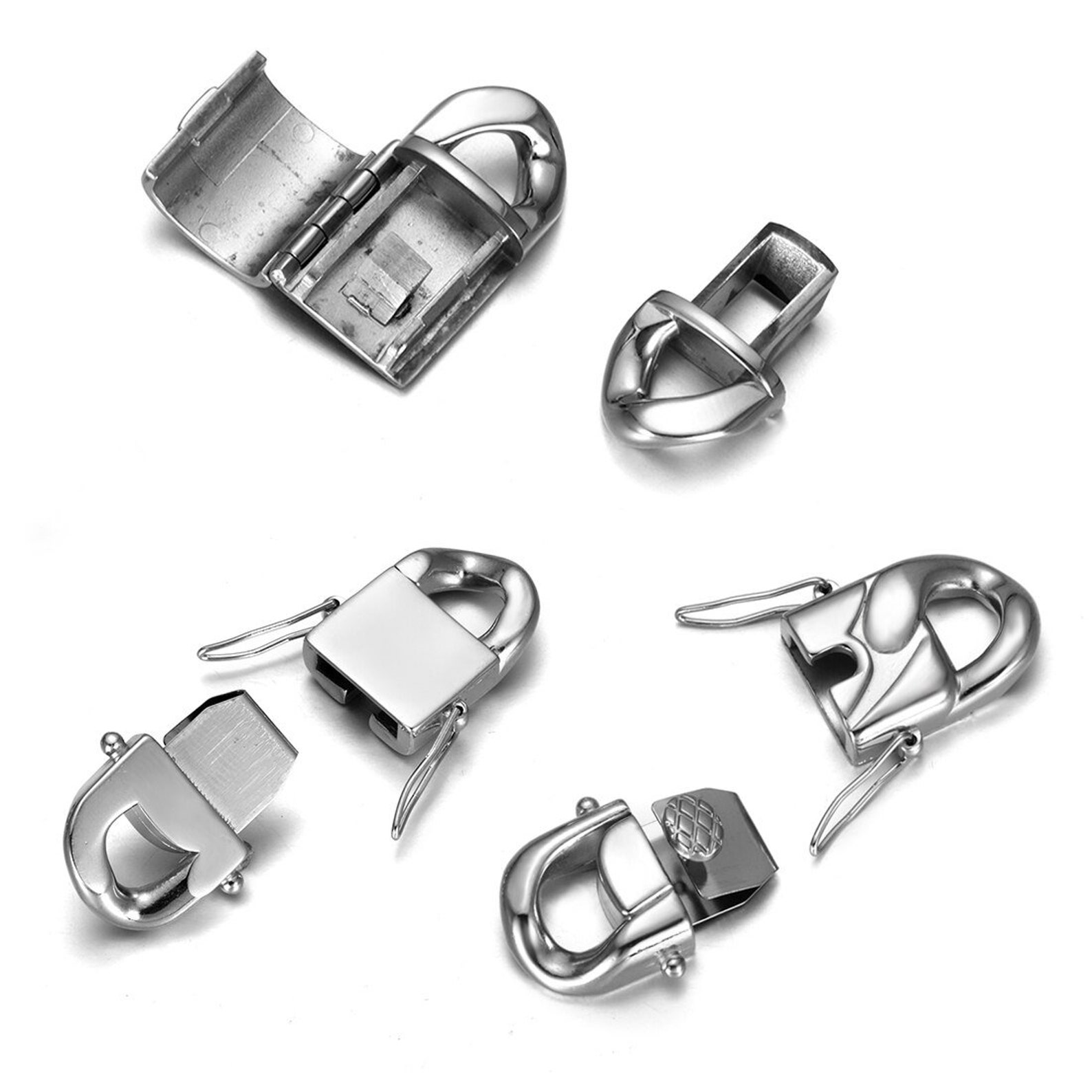 Stainless Steel Clasps Connector Hiphop Chain Bracelet and Necklace ...