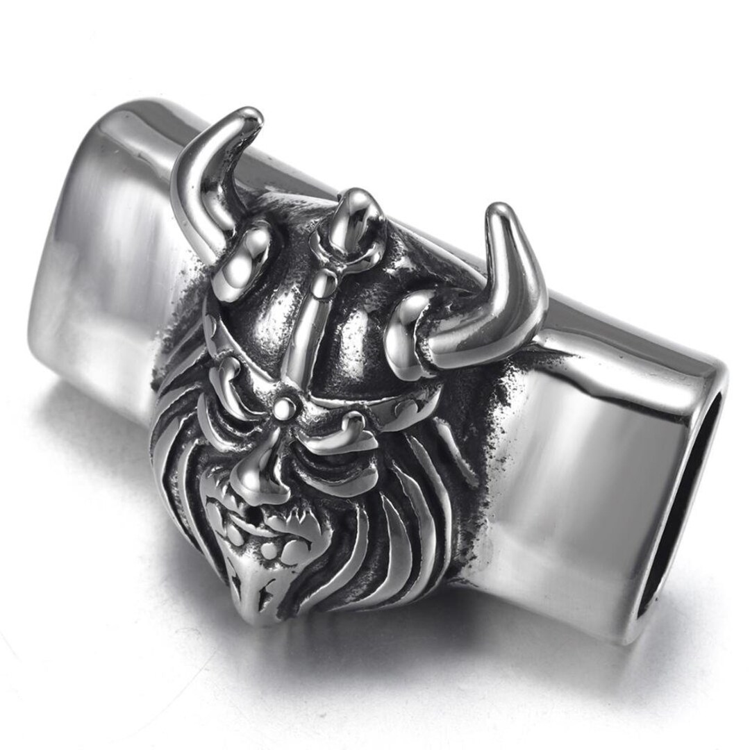 Stainless Steel Punk Viking Warrior Slider Beads 12*6mm Hole Slide ...
