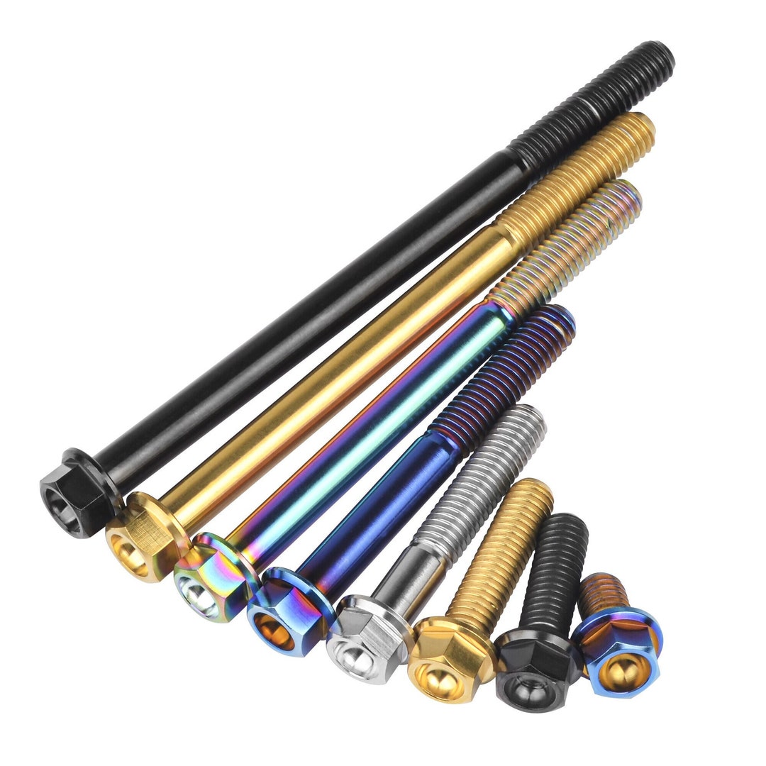 M6 Titanium Flange Bolt: Hex Head, Various Colors & Lengths - Etsy