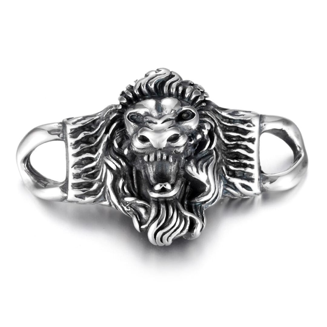 Stainless Steel Connectors Roaring Male Lion 1/1 Loop 6mm for DIY ...