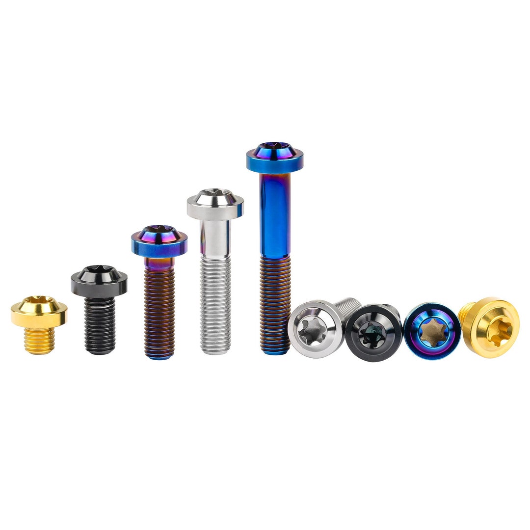 Titanium Bolt M10x20 25 30 35 40 45 50 60 65mm Pitch 1.25/1.5mm T45 ...
