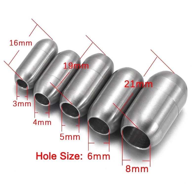 Matte Stainless Steel Magnetic Clasps: DIY Jewelry Making, 3mm-8mm - Etsy