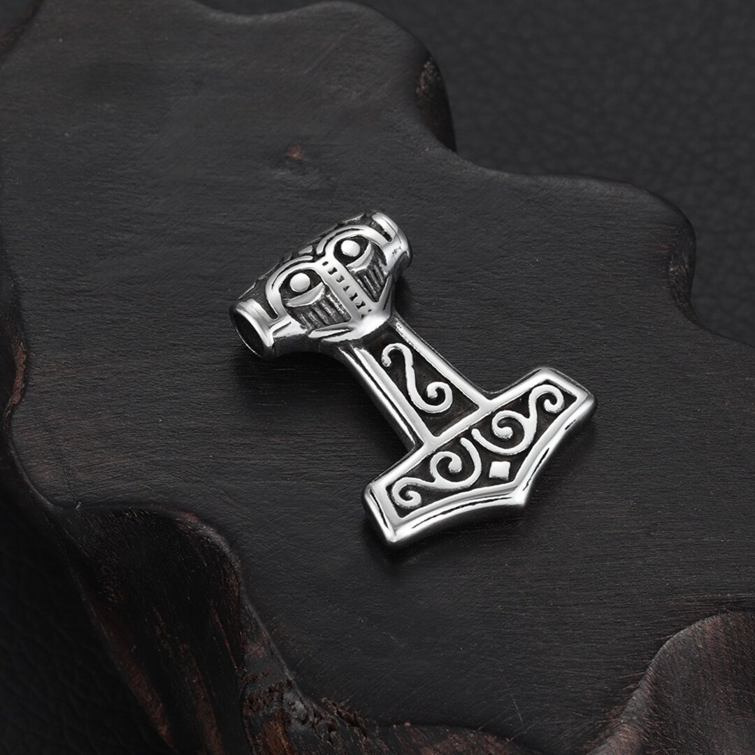 Stainless Steel Viking Thor Hammer Pendant: DIY Necklace Charm - Etsy