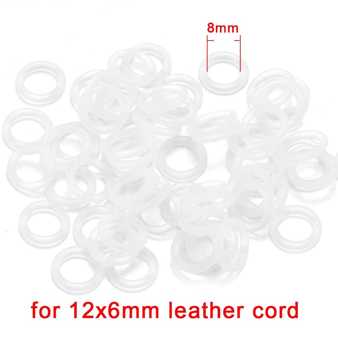 50pcs Elastic Rubber O-ring Positioning Beads Charms for | Etsy