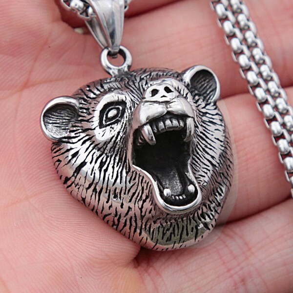 Stainless Steel Bear Jewelry - Etsy