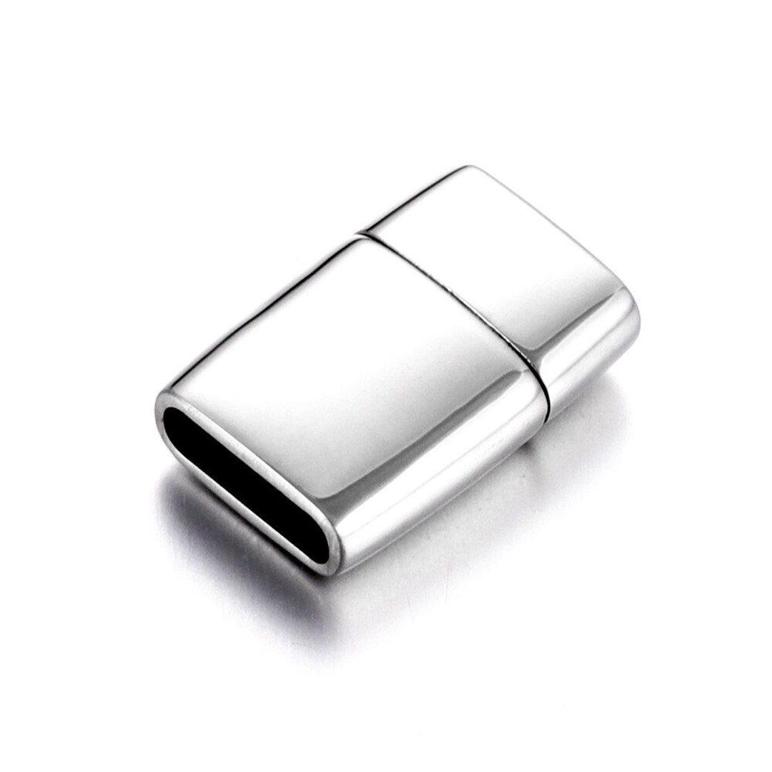5pcs Stainless Steel Magnetic Clasp Flat Hole 115.5mm Magnet Buckle ...