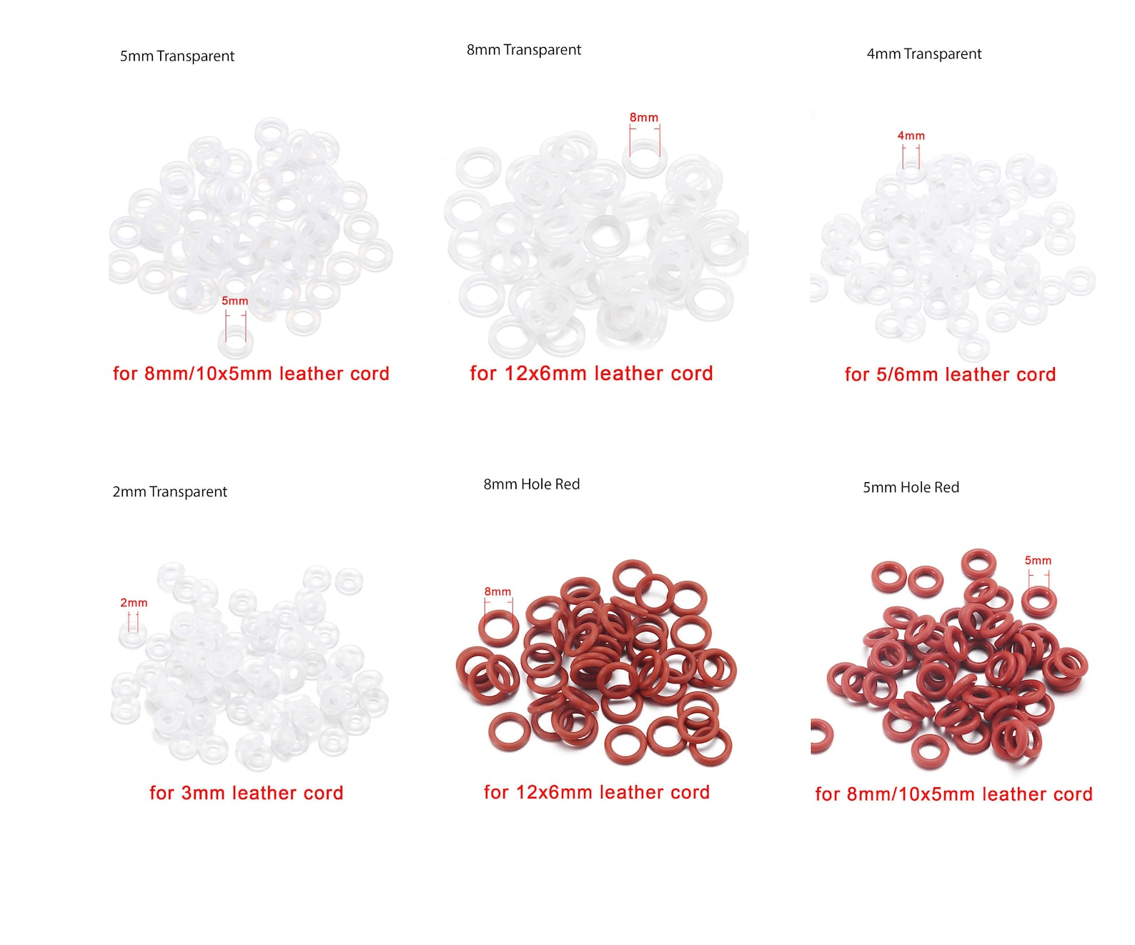 50pcs Elastic Rubber O-ring Positioning Beads Charms for - Etsy