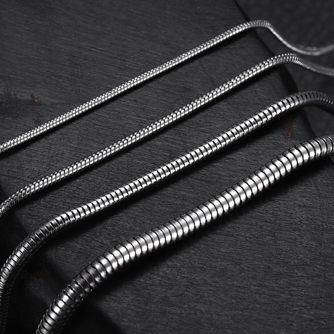 Stainless Steel Snake Chain Necklace With Lobster Clasp (1.2-3.2mm) - Etsy