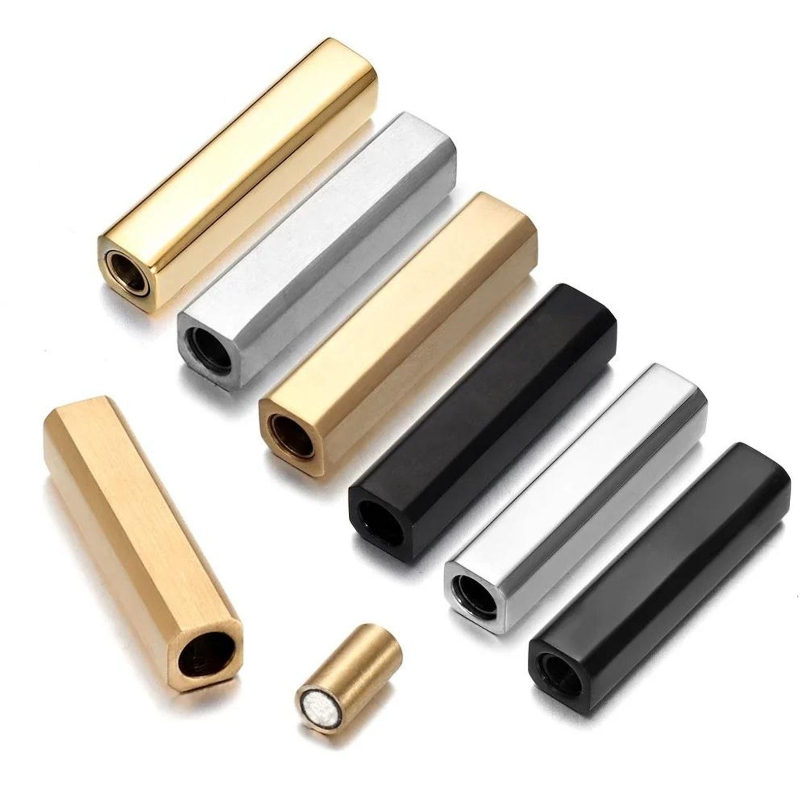 Stainless Steel Magnetic Clasps: 3mm 4mm Leather Cord Bracelet ...