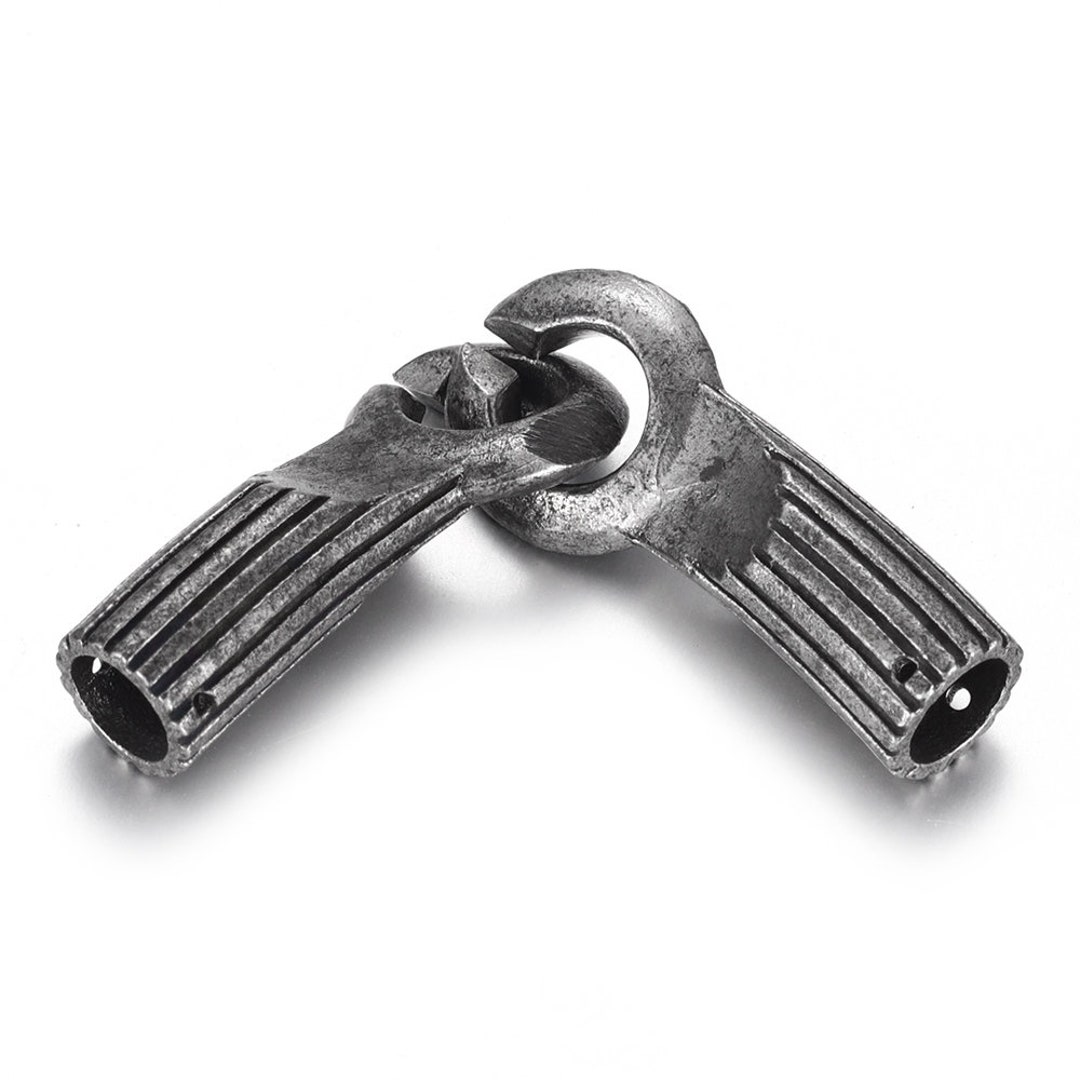 Stainless Steel Interlocking Clasps Set Lividity Hole 5mm Connector ...