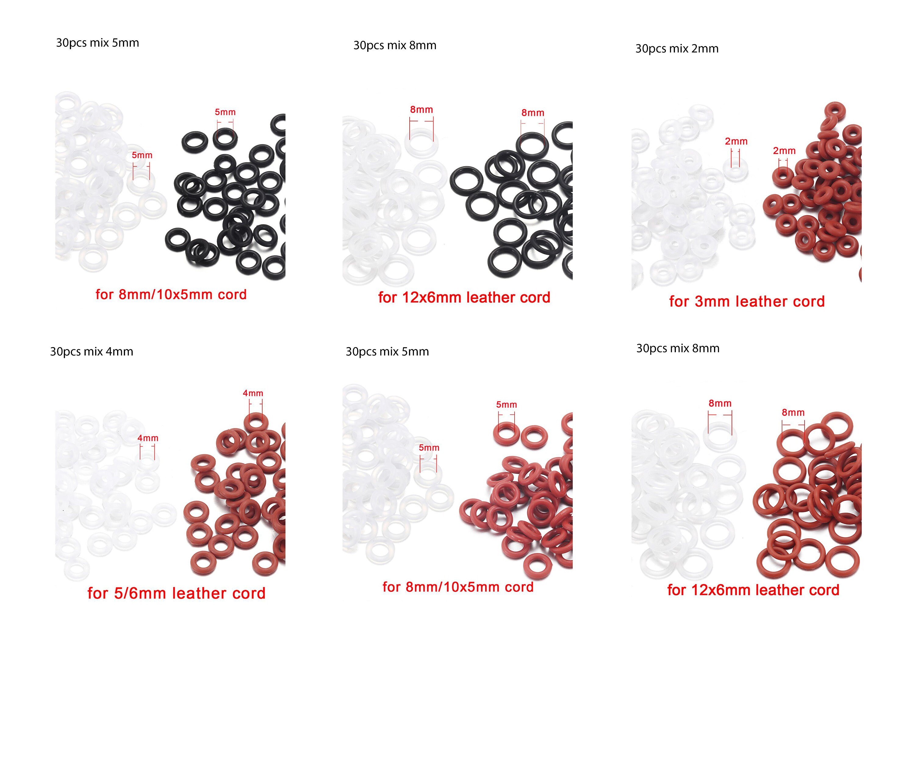 30pcs Rubber O-ring Positioning of Beads Charms for Leather - Etsy