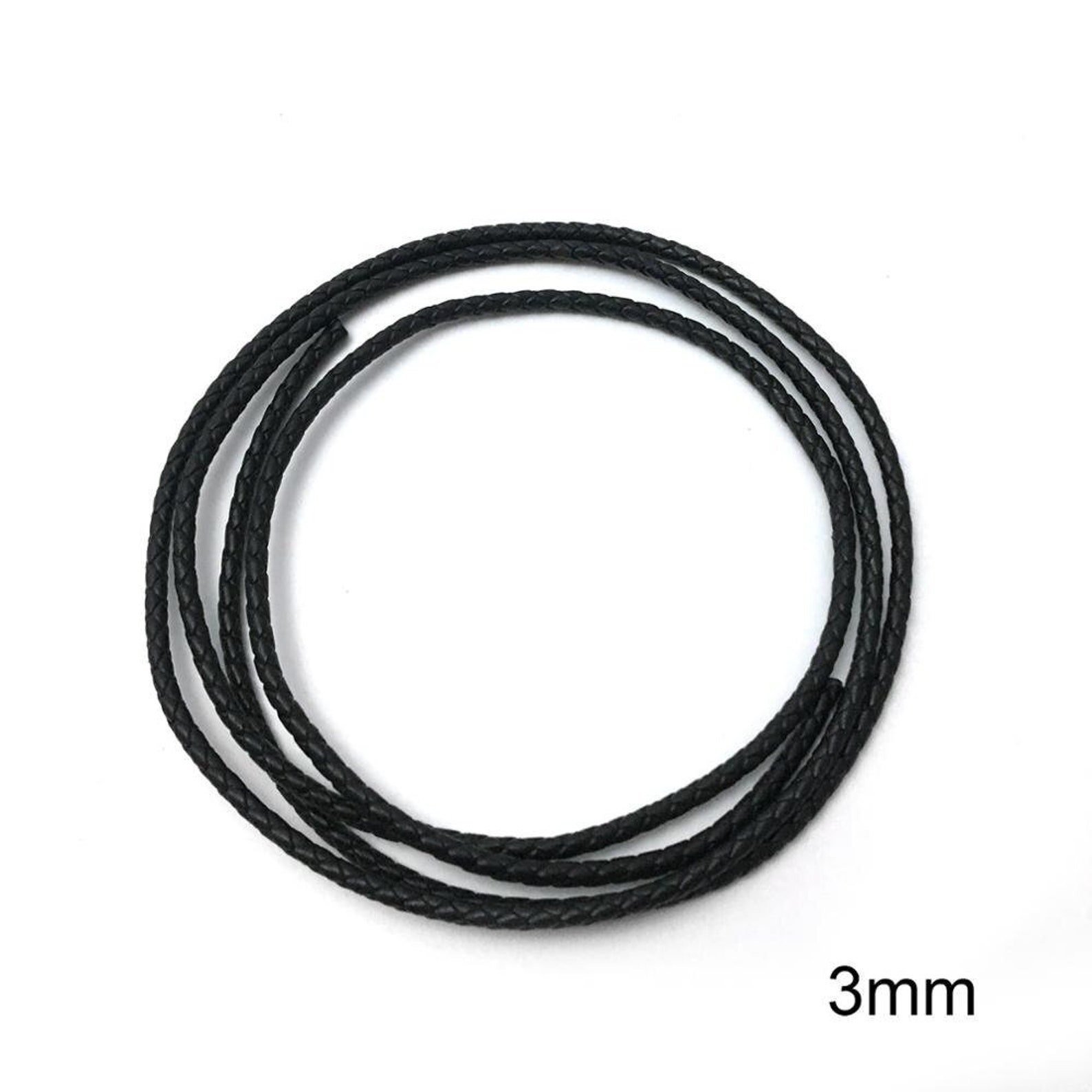 3mm 4mm 5mm Round Genuine Braided Leather Cord String Rope for - Etsy
