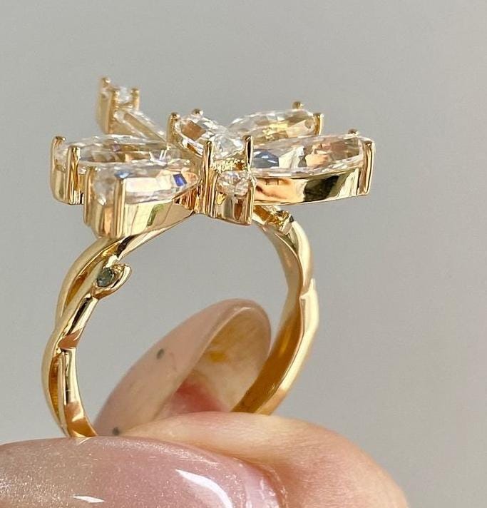 Dragonfly Wedding Ring, Libellule Insect Animal Ring, Multi-shape ...